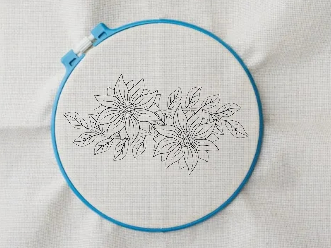Floral Hand Embroidery Pattern PDF Pattern Download Flower - Etsy