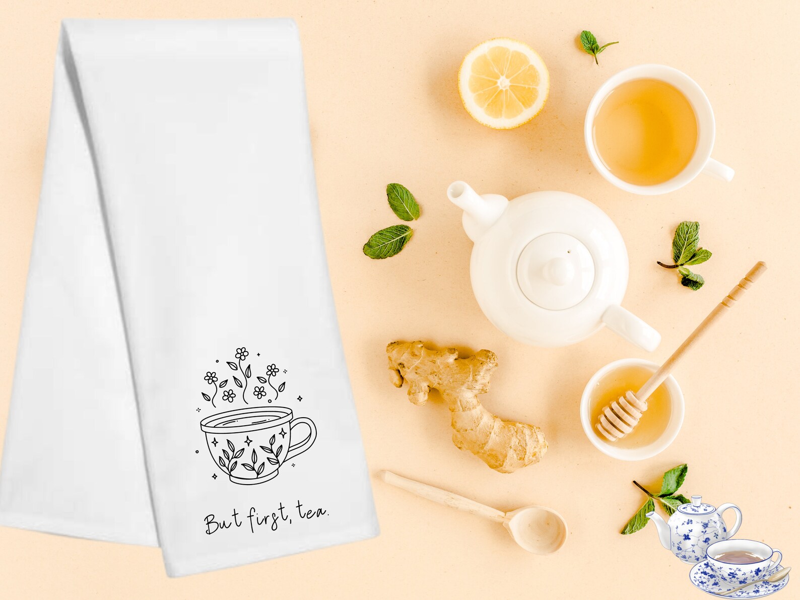 Tea Cup Embroidery Pattern PDF Pattern Tea Design - Etsy