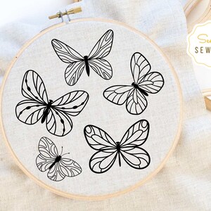 Butterfly Hand Embroidery Pattern - PDF Pattern Download - Butterfly ...