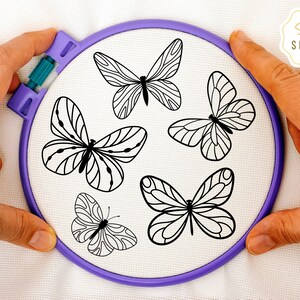 Butterfly Hand Embroidery Pattern - PDF Pattern Download - Butterfly ...