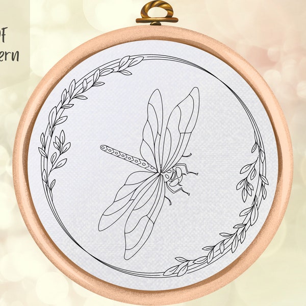 Dragonfly Embroidery - Etsy