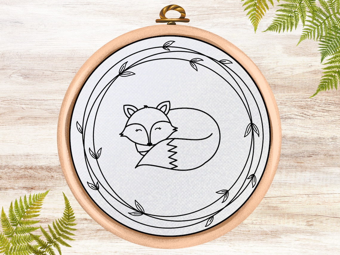 Fox Embroidery Pattern PDF Pattern Instant Download Easy - Etsy