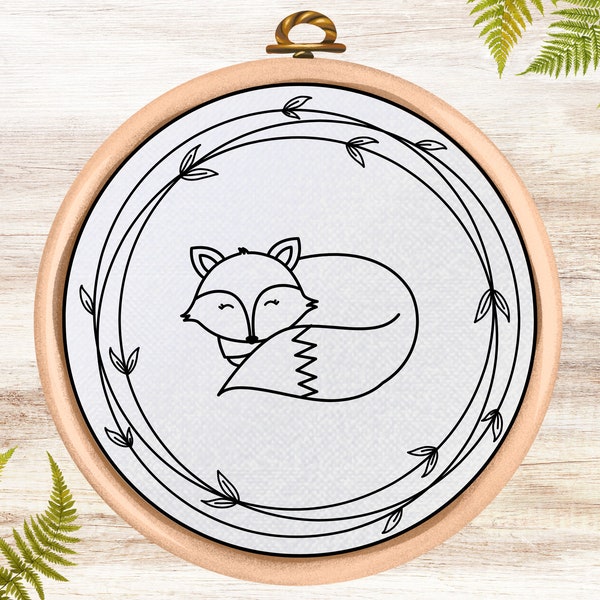 Fox Embroidery Pattern - Etsy
