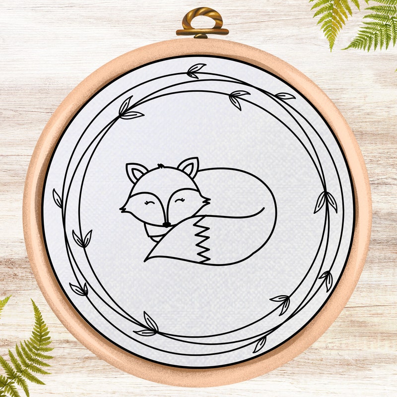 Fox Embroidery Pattern - Etsy