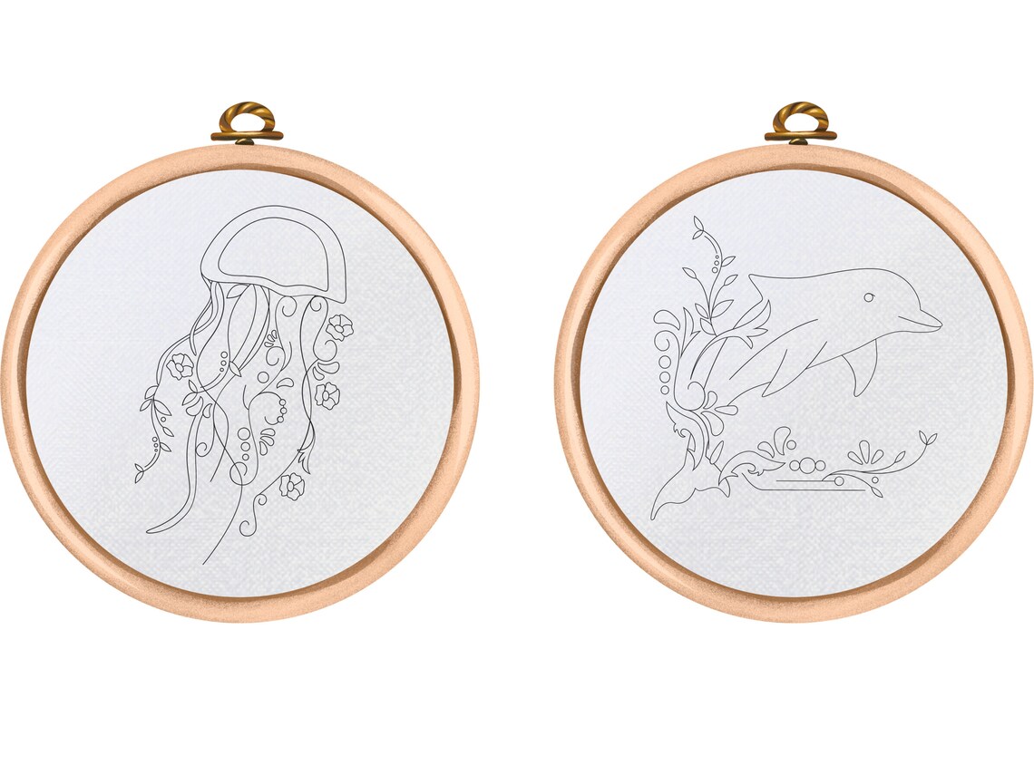 PDF Pattern Bundle Sea Life Hand Embroidery Pattern Pack - Etsy