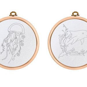 PDF Pattern Bundle - Sea Life - Hand Embroidery Pattern Pack - 6 ...