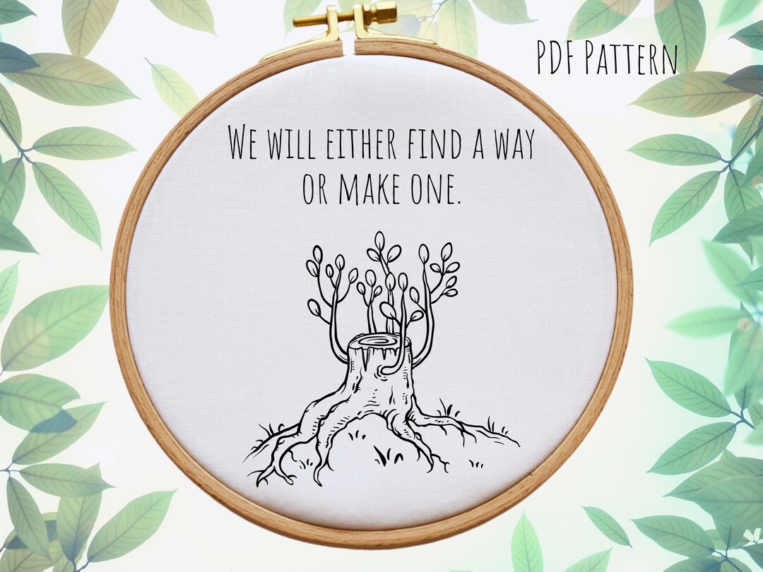 Hand Embroidery PDF Pattern, Inspirational Quote, Digital Download - Etsy