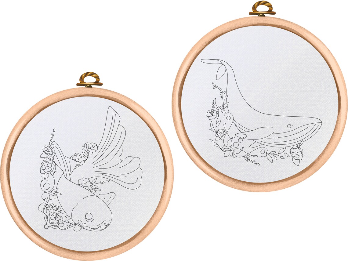 PDF Pattern Bundle Sea Life Hand Embroidery Pattern Pack - Etsy