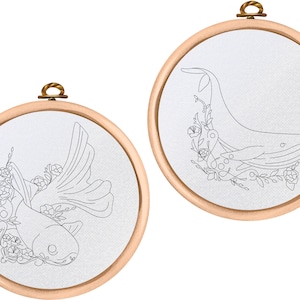 PDF Pattern Bundle - Sea Life - Hand Embroidery Pattern Pack - 6 ...