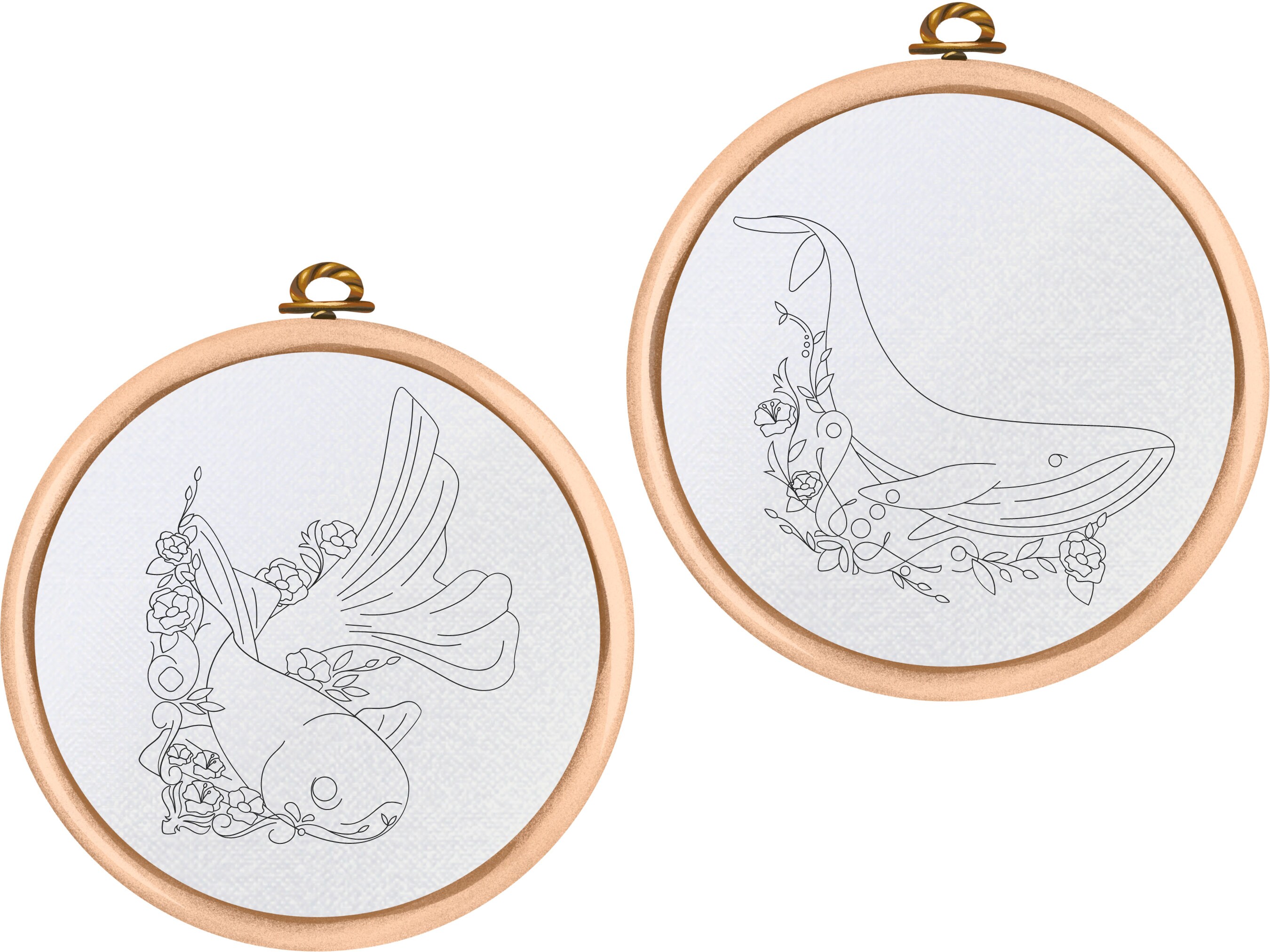 PDF Pattern Bundle - Sea Life - Hand Embroidery Pattern Pack - 6 ...