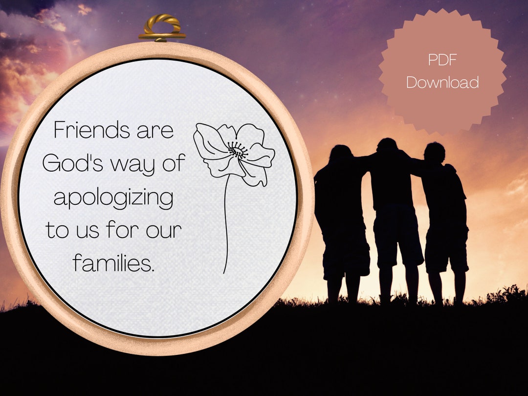 PDF Pattern - Friends Embroidery Pattern - Gift for Friend - Hand ...