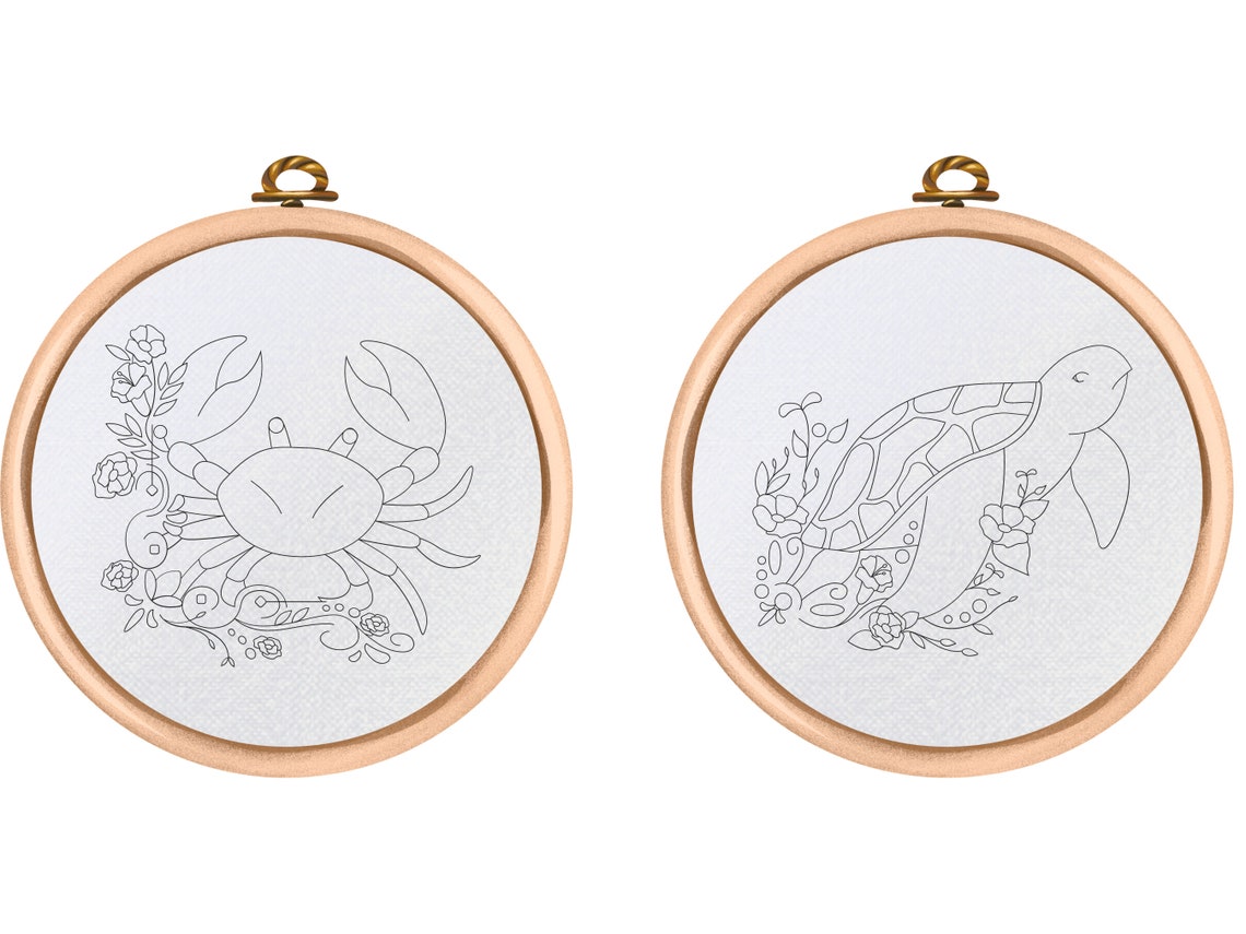 PDF Pattern Bundle Sea Life Hand Embroidery Pattern Pack - Etsy