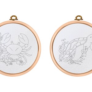 PDF Pattern Bundle - Sea Life - Hand Embroidery Pattern Pack - 6 ...