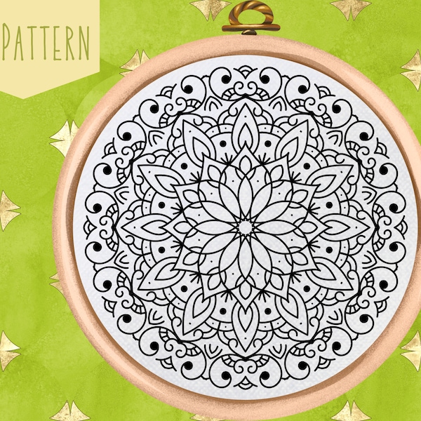 Mandala Embroidery Kit - Etsy