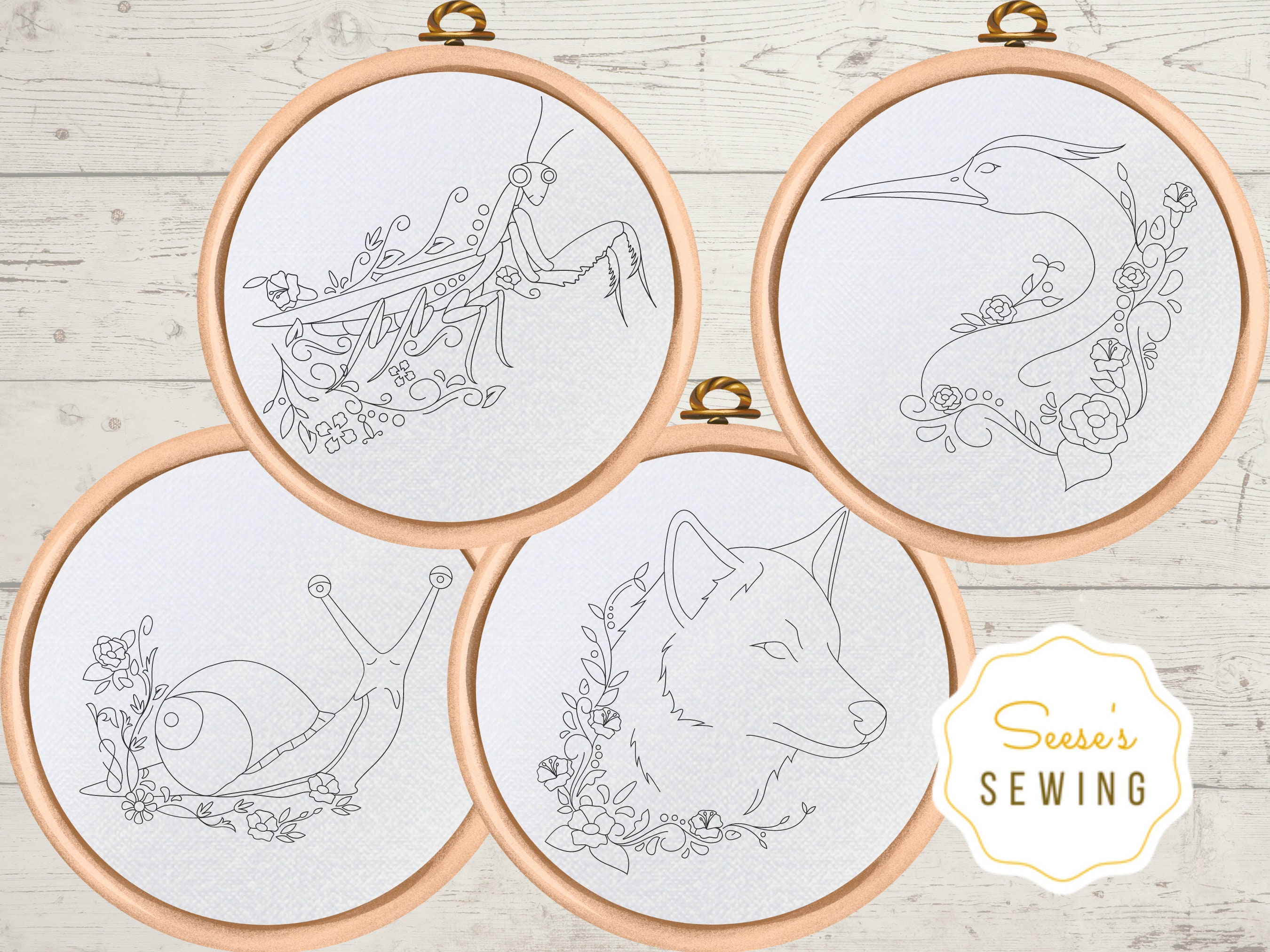 PDF Pattern Bundle Animal Embroidery Hand Embroidery - Etsy