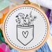 Floral Hand Embroidery Pattern PDF Pattern Download Flower Pocket Heart ...