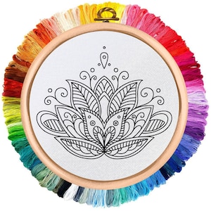 Mandala Hand Embroidery Pattern - PDF Pattern Download - Zen Embroidery ...