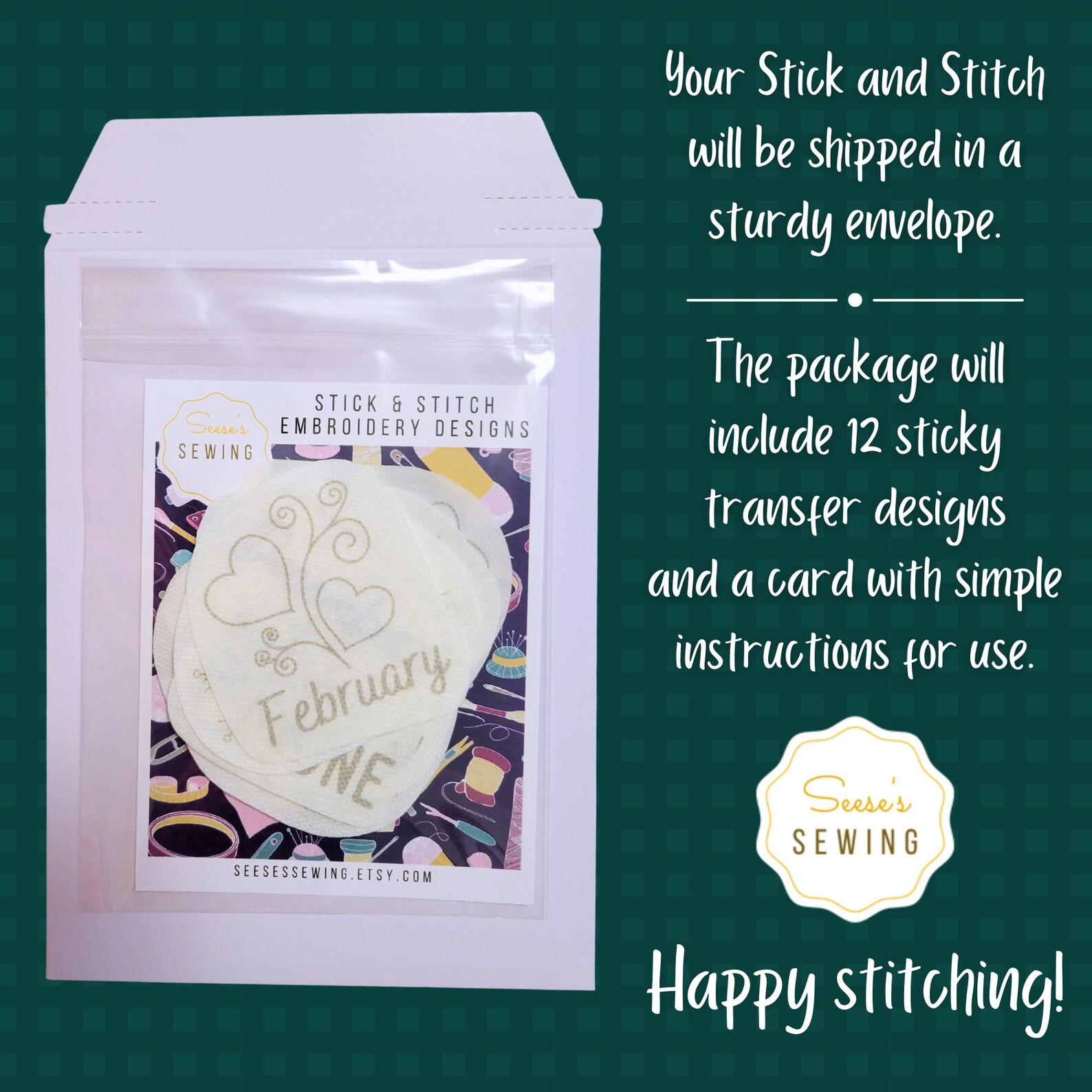 Calendar Month Stick and Stitch Hand Embroidery Patterns (set of 12) - Etsy