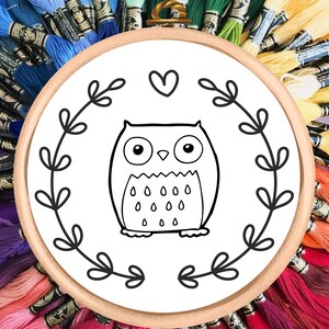 Owl Embroidery Pattern - PDF Pattern - Instant Download - Easy ...