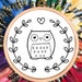 Owl Embroidery Pattern PDF Pattern Instant Download Easy Embroidery ...