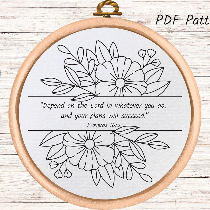 Bible Verse Hand Embroidery - Etsy