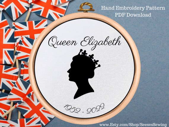 PDF Pattern Queen Elizabeth Hand Embroidery Design Digital - Etsy