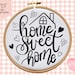 Hand Embroidery PDF Pattern, Home Sweet Home, Instant Digital Download ...