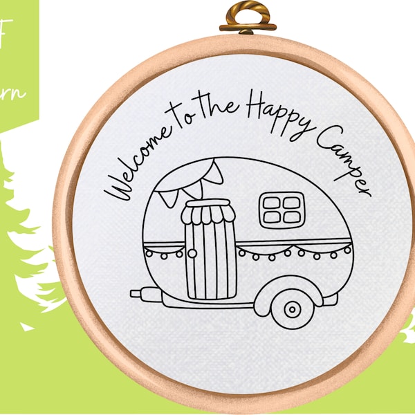 Camper Embroidery - Etsy