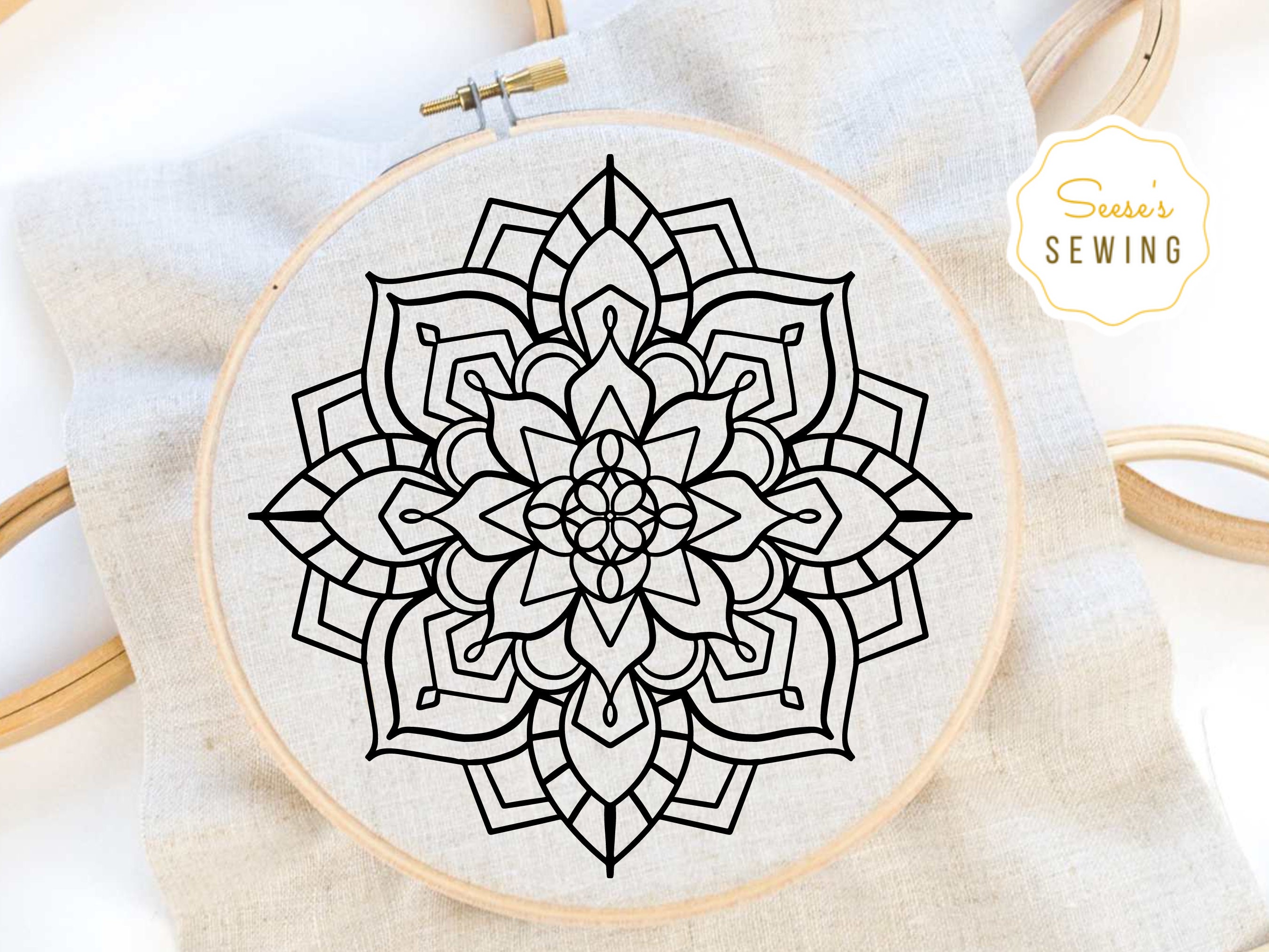 Mandala Hand Embroidery Pattern PDF Pattern Download Zen - Etsy