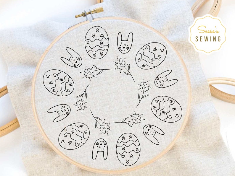 Easter Hand Embroidery Pattern PDF Pattern Bundle Set of 2 - Etsy