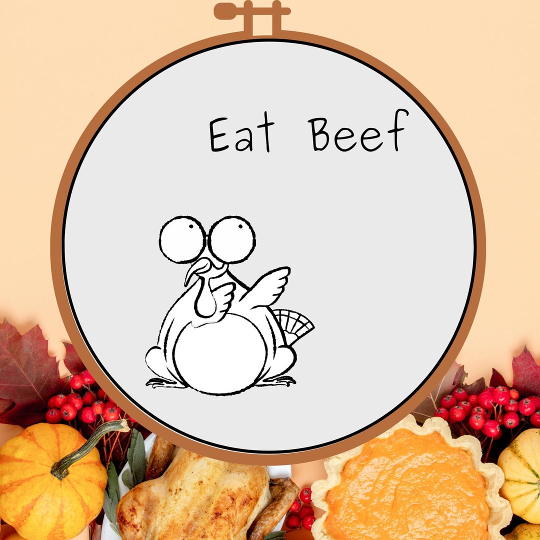 PDF Pattern - Thanksgiving Hand Embroidery - Instant Download - Easy ...