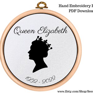 PDF Pattern Queen Elizabeth Hand Embroidery Design Digital Download - Etsy