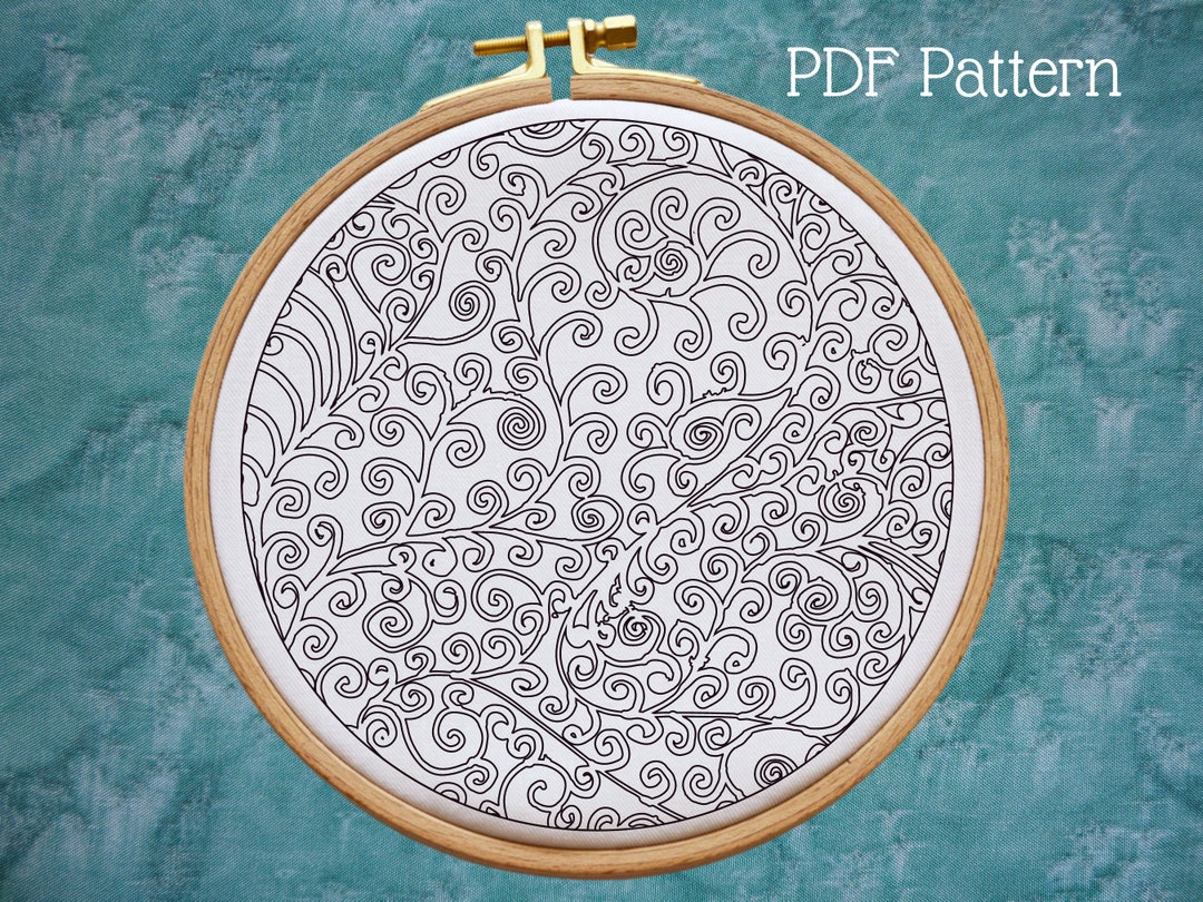 Mandala Hand Embroidery Pattern, PDF Pattern Download, Zen Embroidery ...