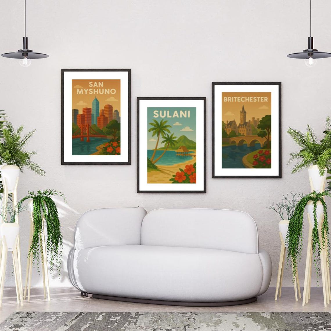 San Myshuno Digital Print | AI Sims 4 Inspired City Art | Urban Sims ...