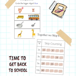 Grade 1 Math, Worksheet, Review Worksheets, Complete Grade 1 Math - Etsy