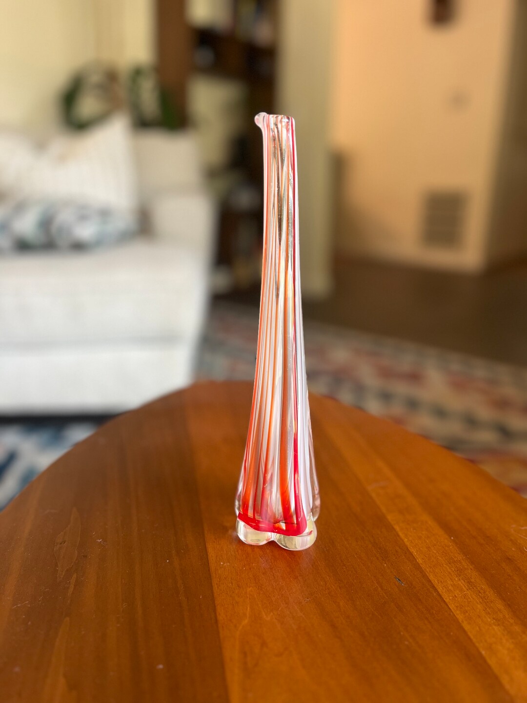 Vintage MCM Art Glass Bud Vase - Etsy