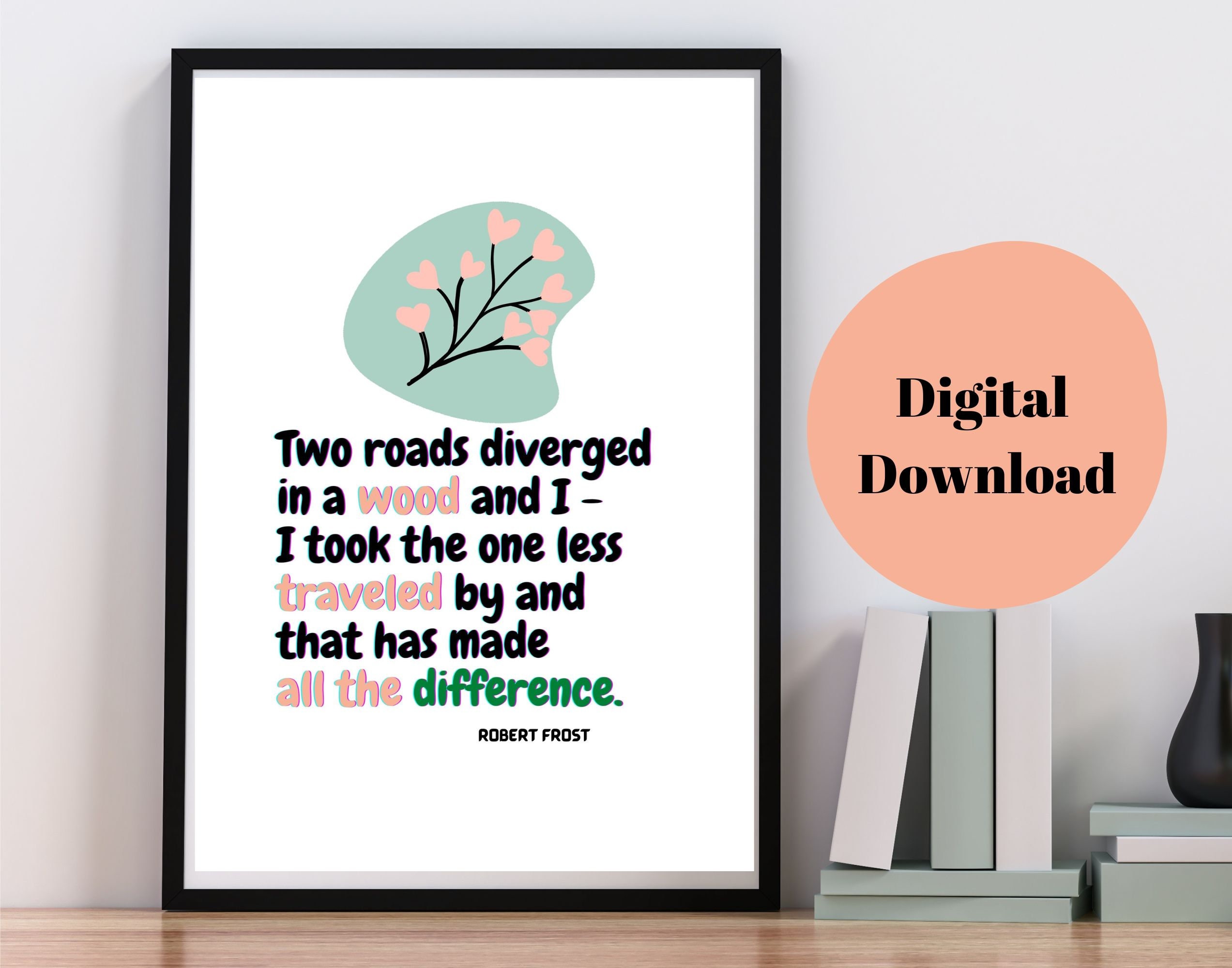 Robert Frost's Poem Road Not Taken, Two Roads Diverged Into One ...