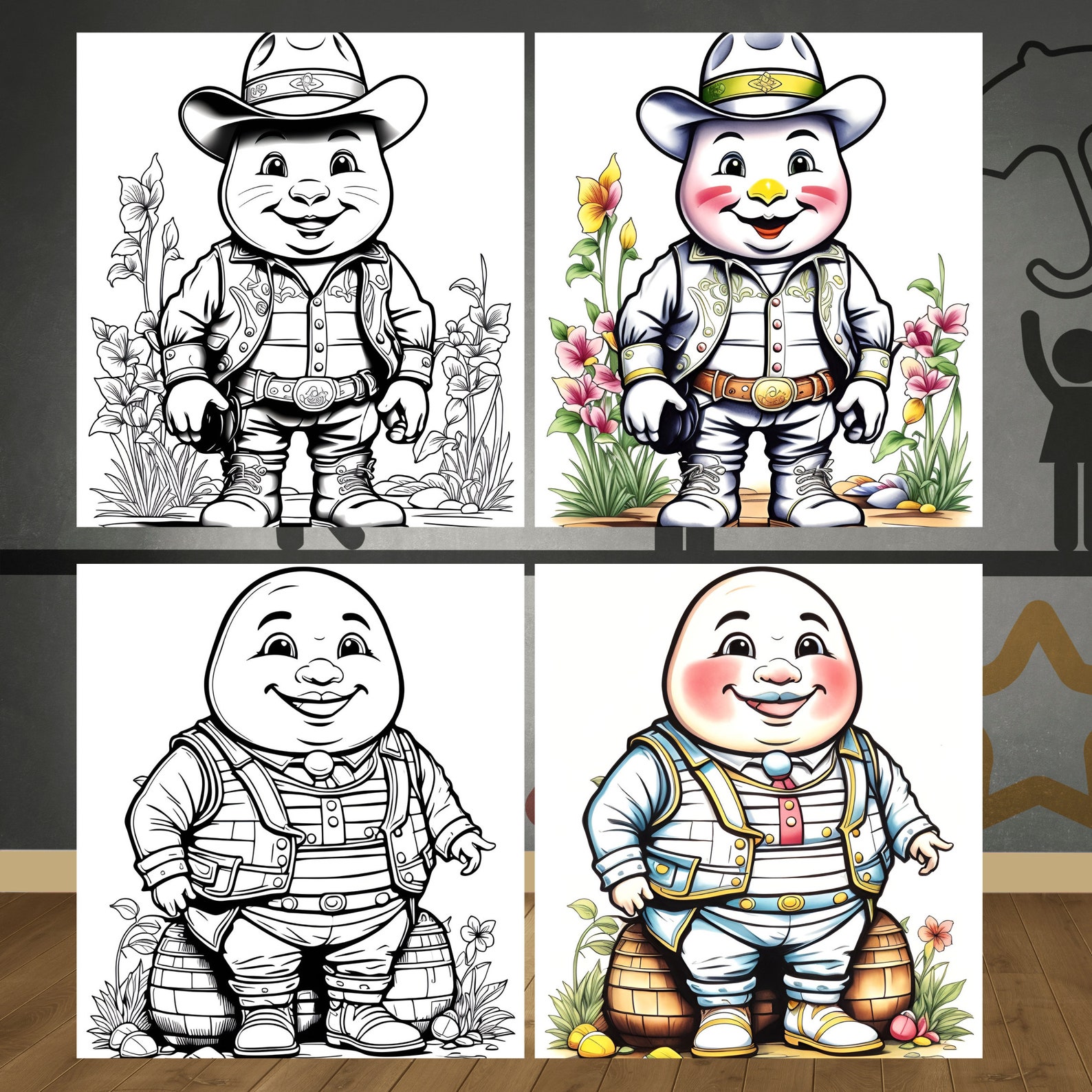 Humpty Dumpty Coloring Page Printable - Etsy