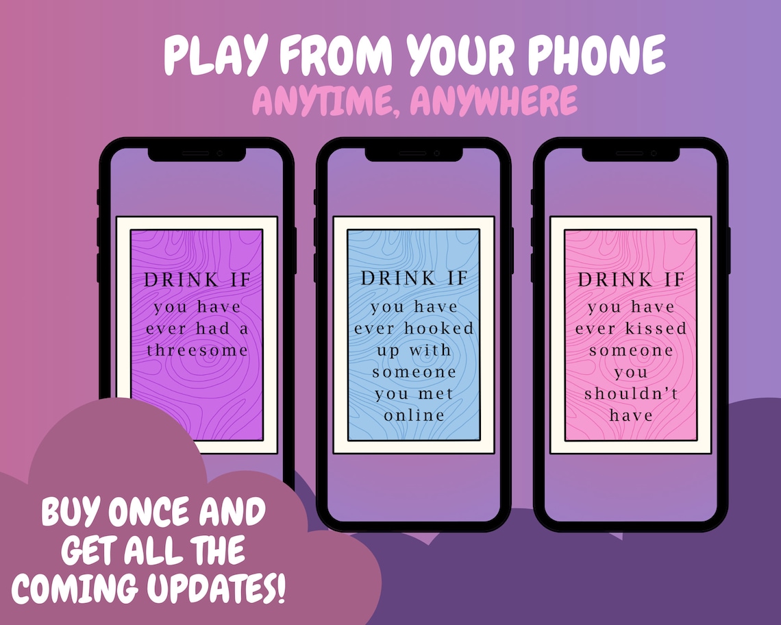 128 Digital and Printable Drink If Game for A Party Night ADULTS ONLY ...