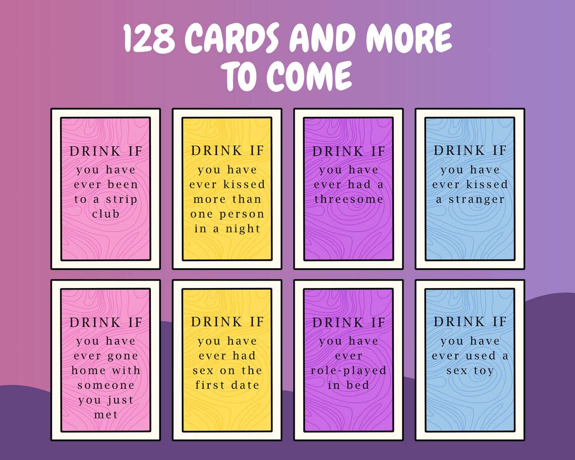 128 Digital and Printable Drink If Game for A Party Night ADULTS ONLY ...