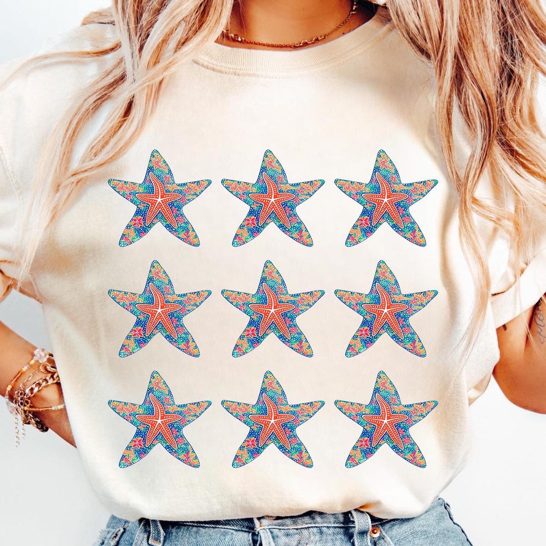 Starfish PNG Beach Coastal Hawaii Preppy Beach Digital Design Cute ...