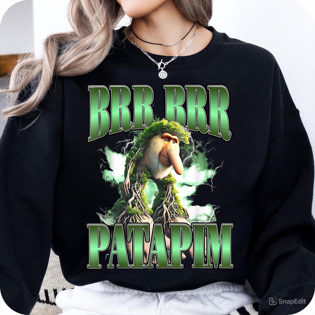 Brr Brr PATAPIM Meme PNG, Funny Jungle Monkey Tree Man Sublimation ...