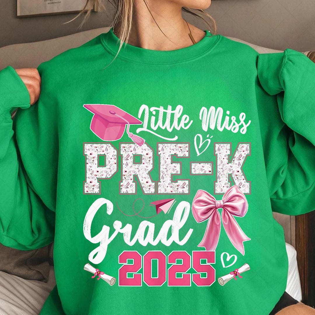 Little Miss Prek Grad2025 Coquette Preschool Graduation Png,lil Miss ...