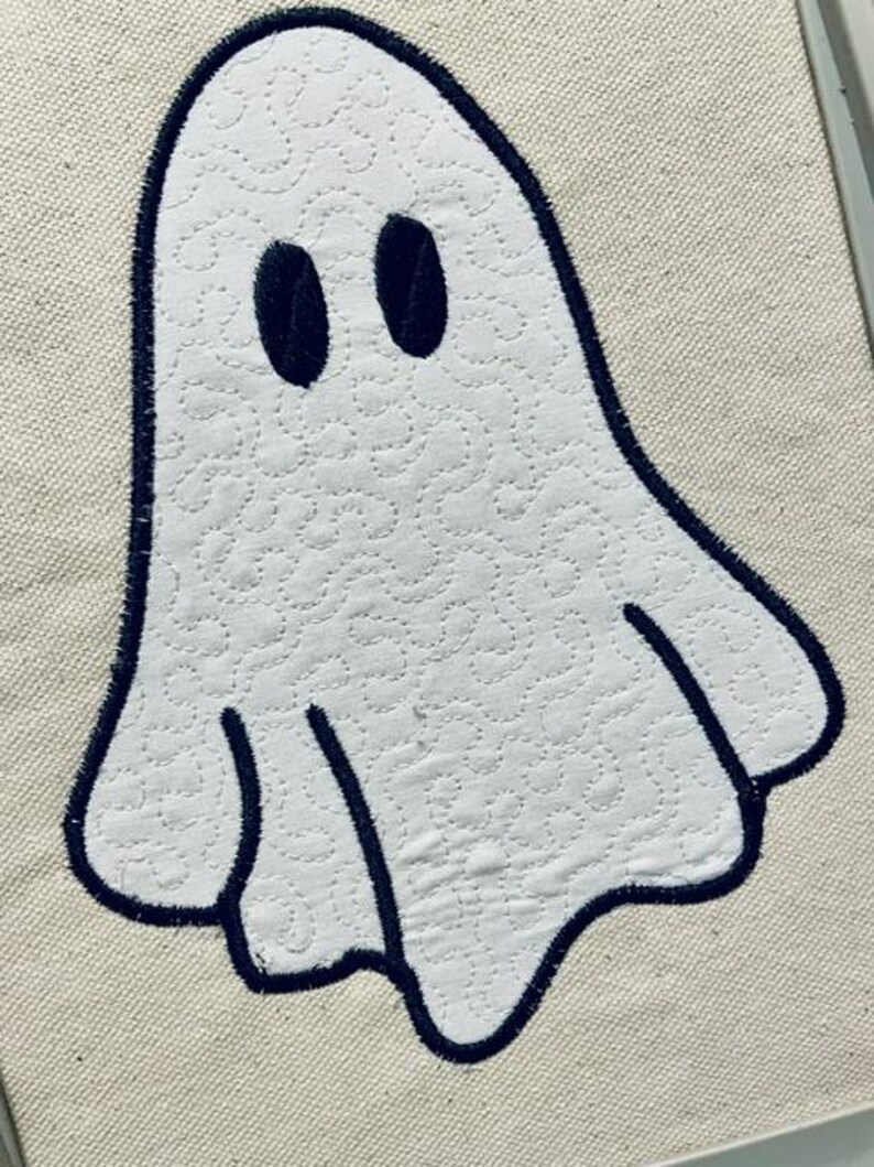 Applique Ghost Embroidery Design - Digital Download - 5x7 & 6x10 ...