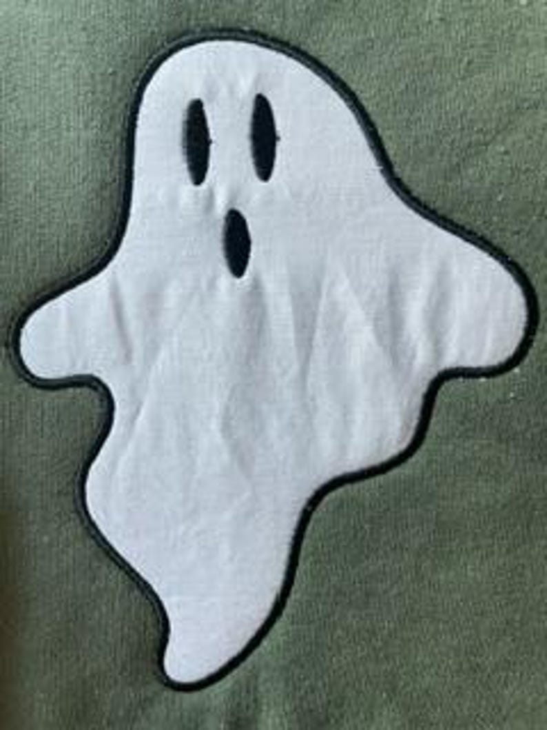 Applique Ghost Embroidery Design Digital Download 5x7 & 6x10 Applique ...