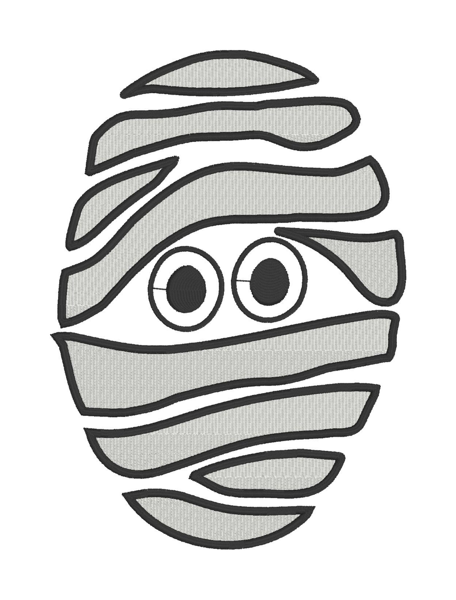 Mummy Embroidery Pattern - Digital Download for Spooky Halloween Decor ...