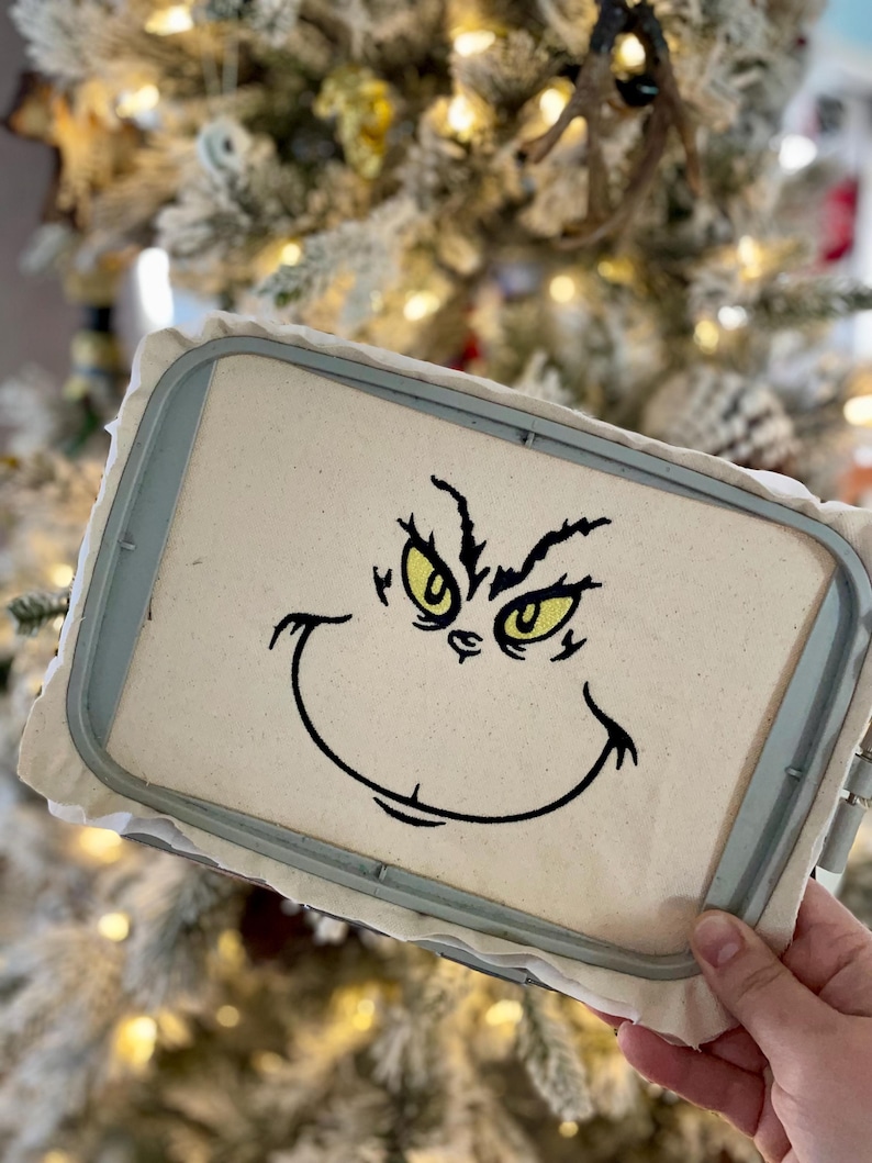 Grinch Face Digital Download Embroidery File - Digital Download- 4X4 ...