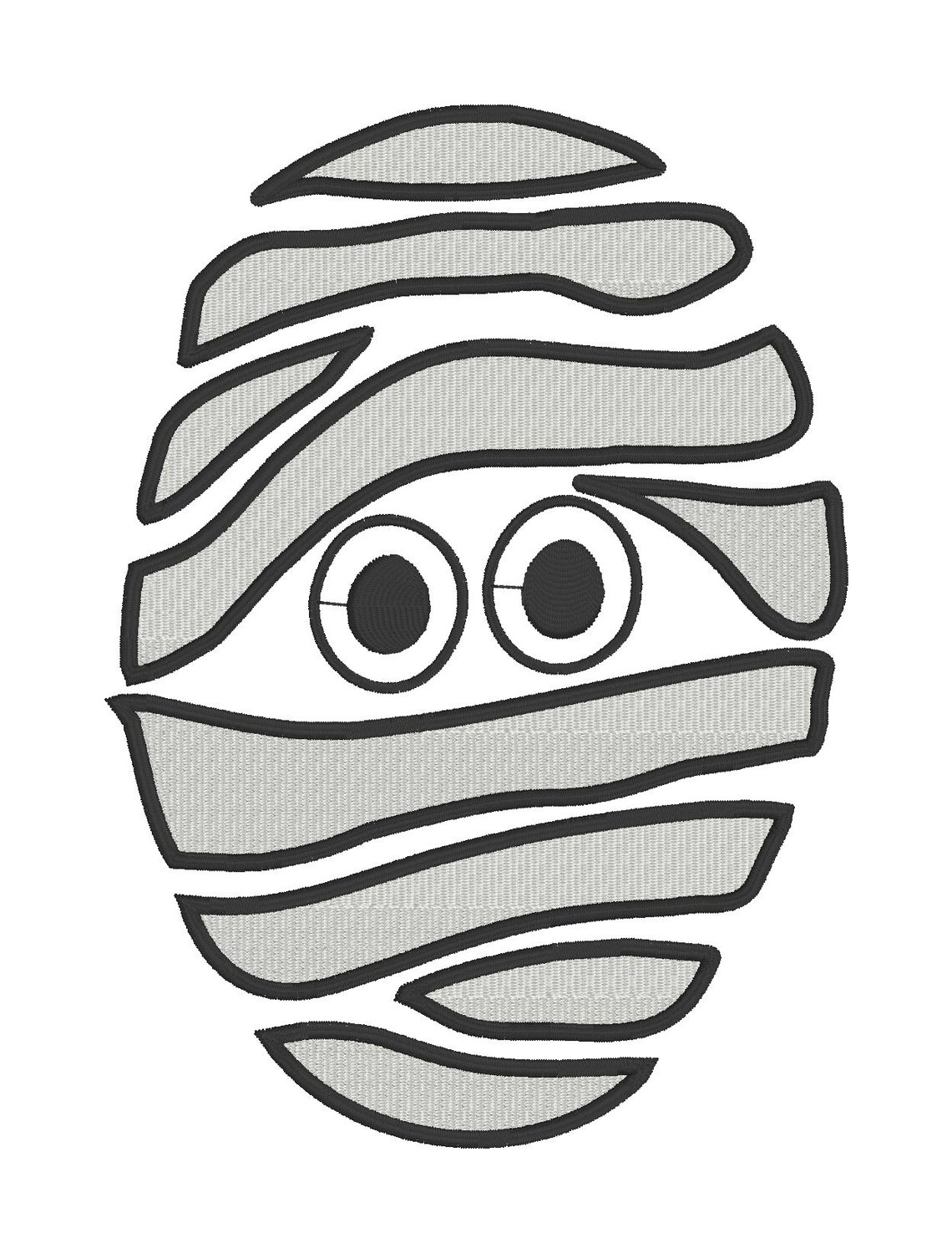 Mummy Embroidery Pattern - Digital Download for Spooky Halloween Decor ...