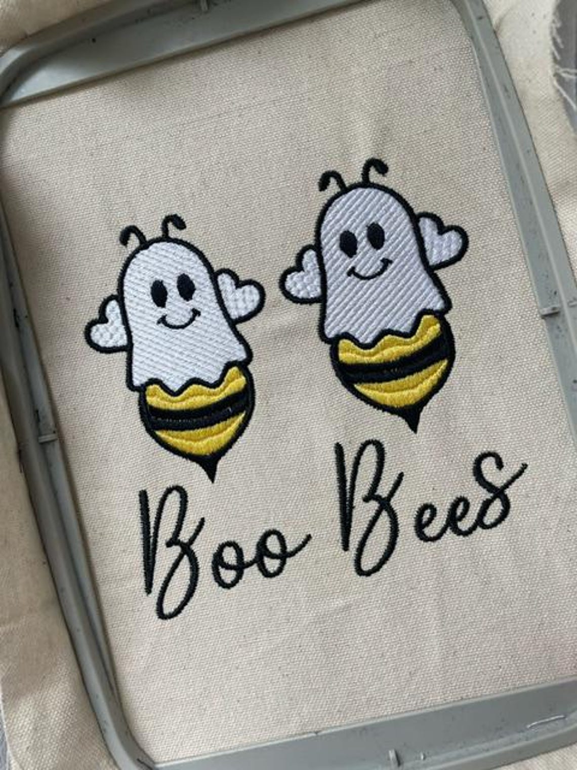 Boo Bees Embroidery Design | Digital Download | Ghost Bees With Text 3 ...