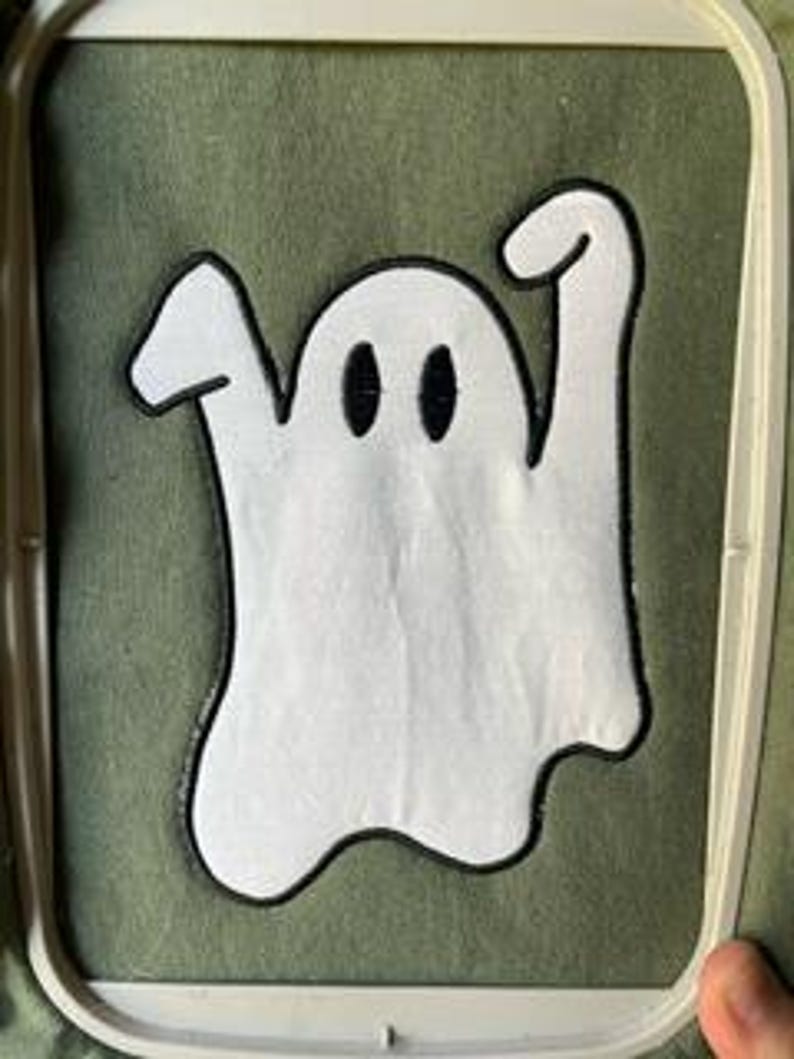 Applique Ghost Embroidery Design - Digital Download - 5x7 & 6x10 ...